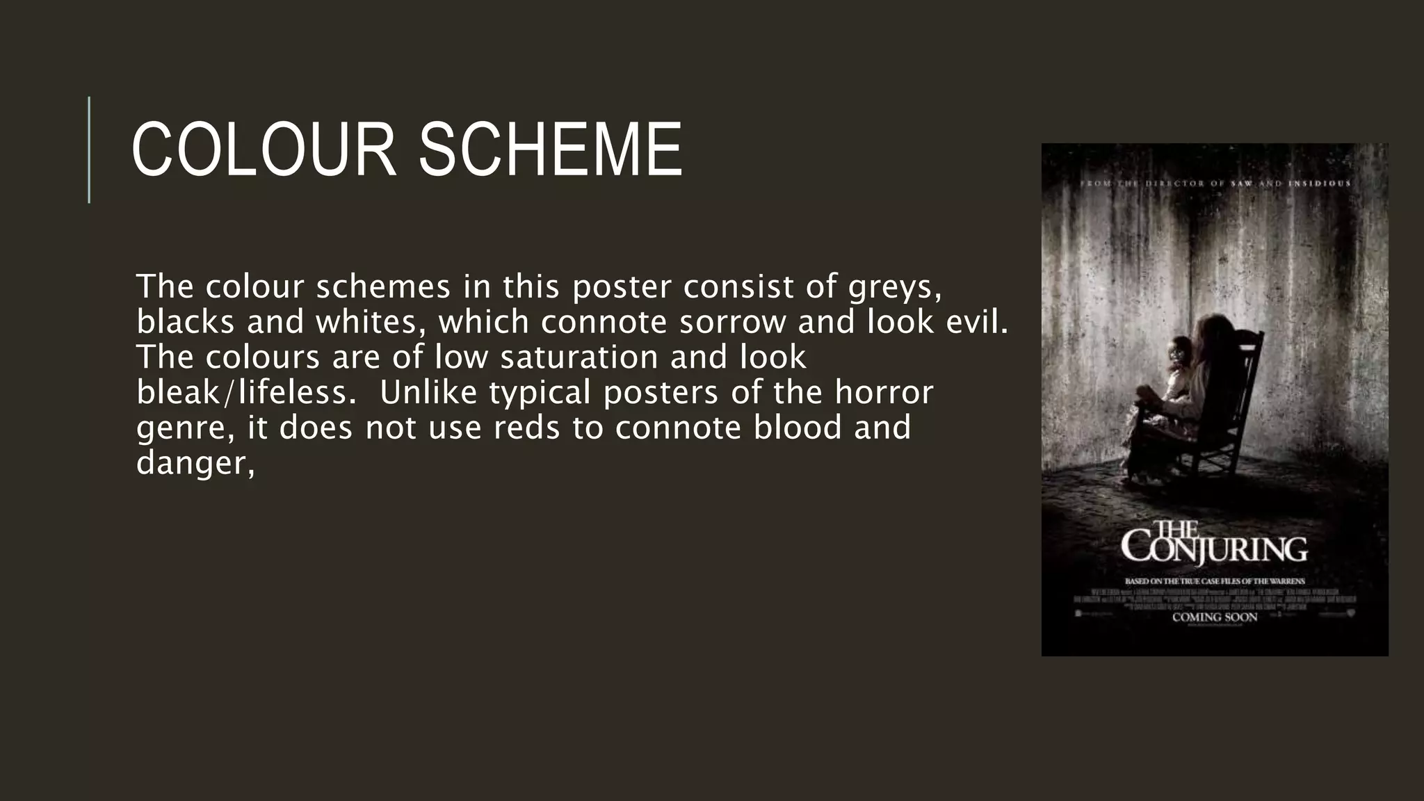 The conjuring – semiotic analysis of movie poster | PPTX