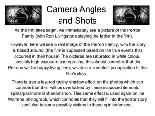 AS Media Textual Analysis - The Conjuring | ODP