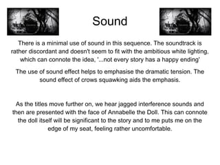 AS Media Textual Analysis - The Conjuring | ODP