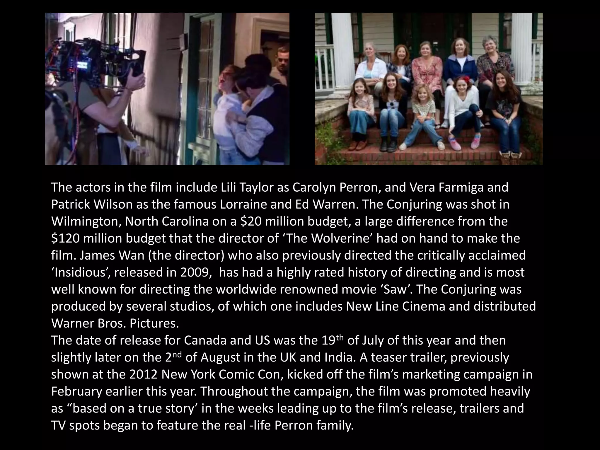 The conjuring Trailer Analysis | PPTX | Soundtracks, TV and Showtunes ...