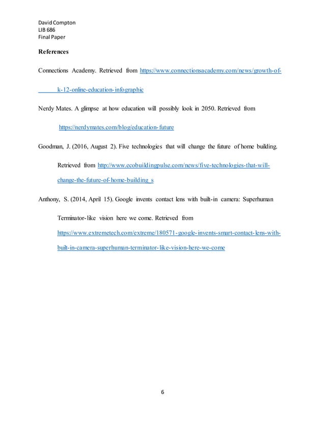 The connected world final paper david compton | DOCX | Internet | Computing