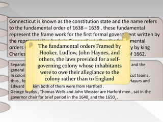 About Connecticut Colony . | PPT