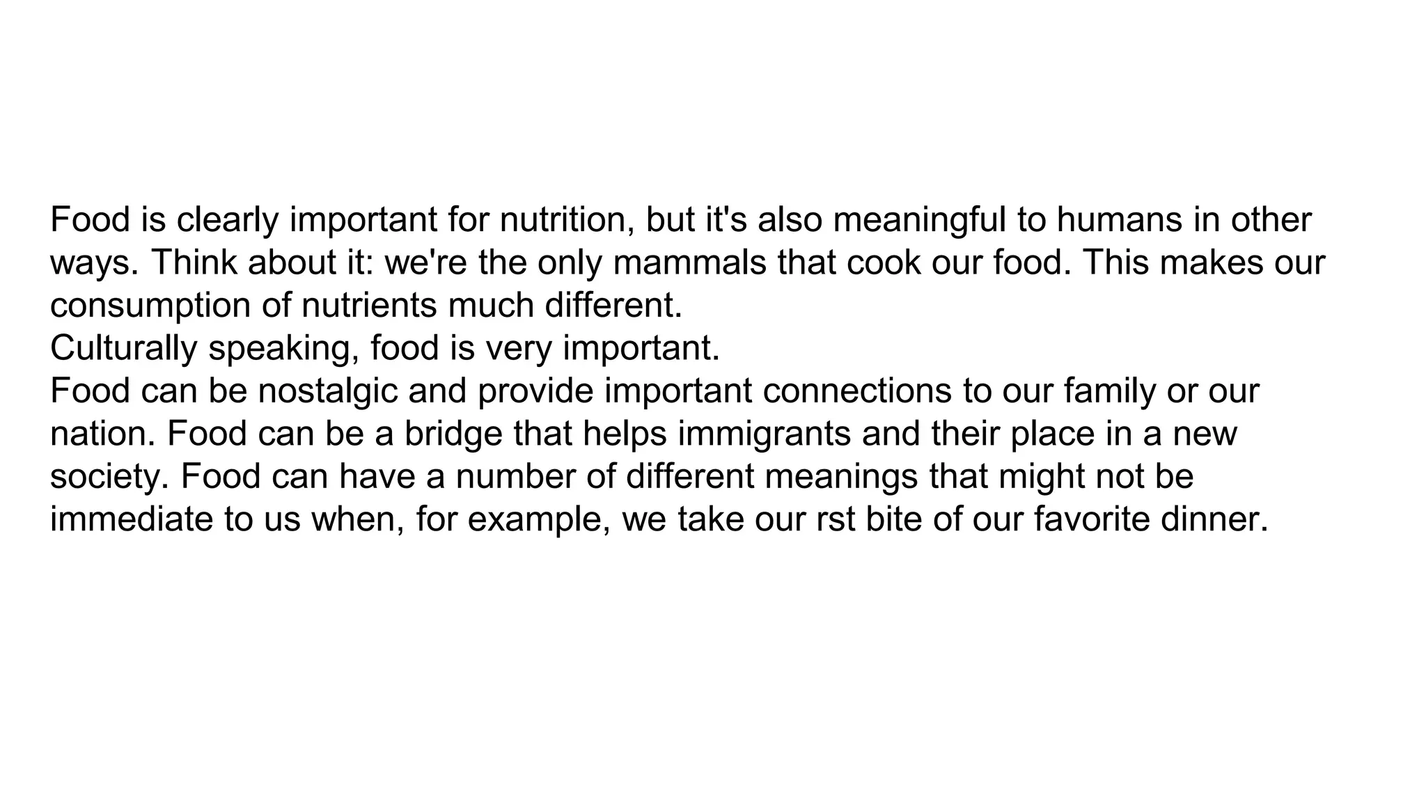 The connection between food and culture | PPTX