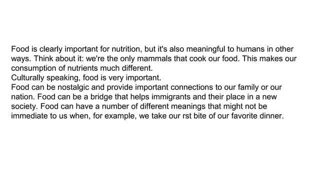 The connection between food and culture | PPTX