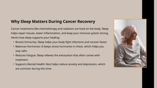 The Connection Between Sleep and Cancer Recovery Tips for Better Rest | PPT