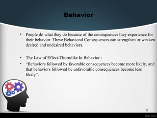 The consequences of behavior & schedules of reinforcement. | PPT