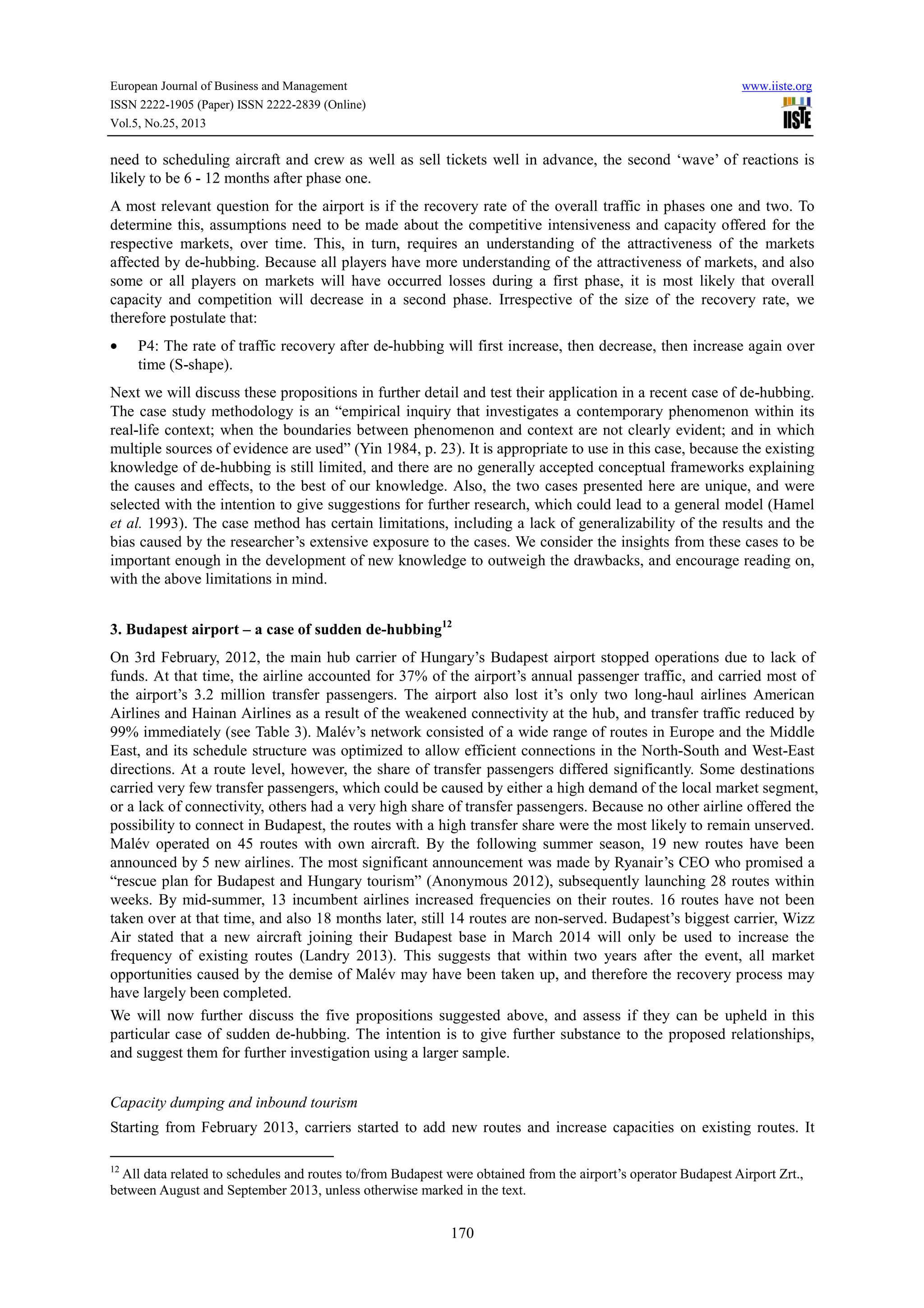 The consequences of de hubbing for airports and tourism - a case study | PDF