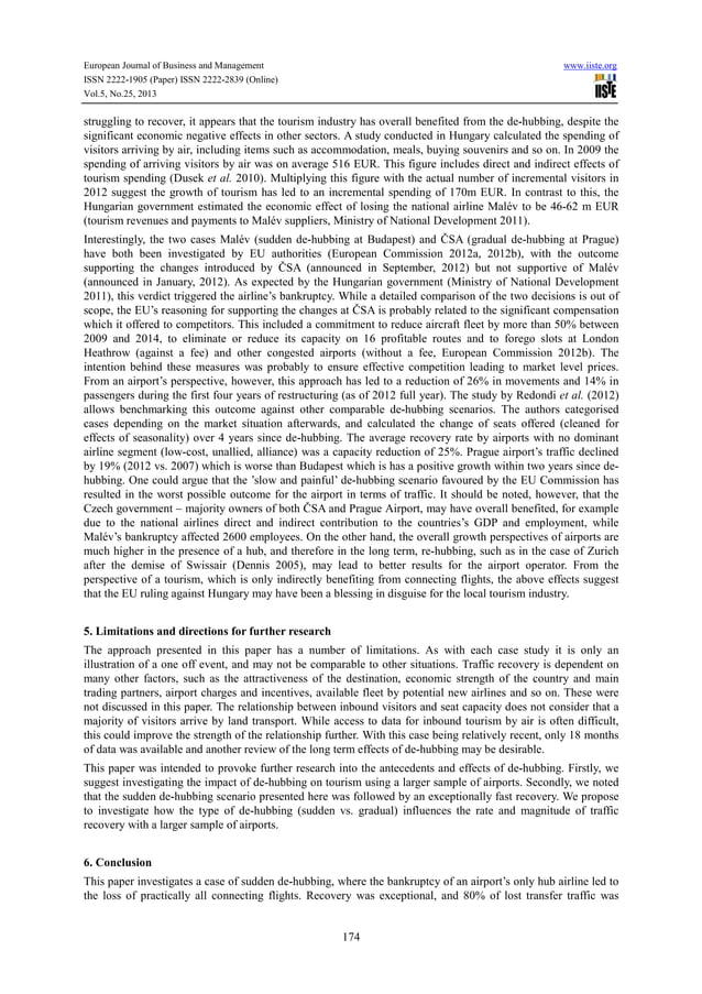 The consequences of de hubbing for airports and tourism - a case study | PDF