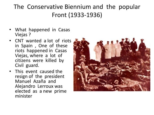 The conservative biennium and the popular front ( | PPT