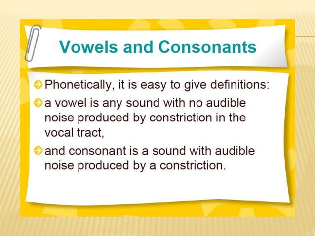 The consonant sounds | PPT