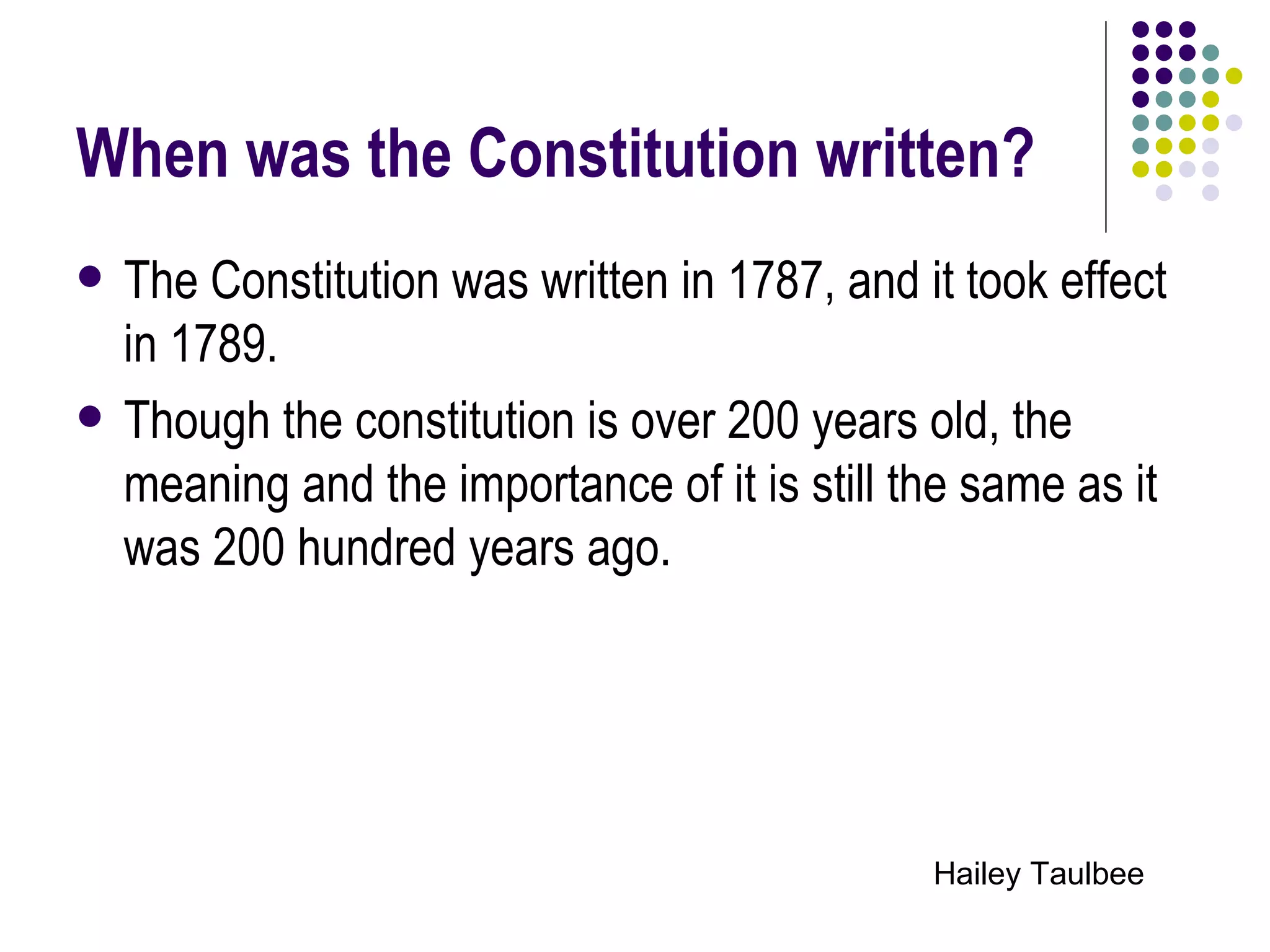 The constitution | PPT