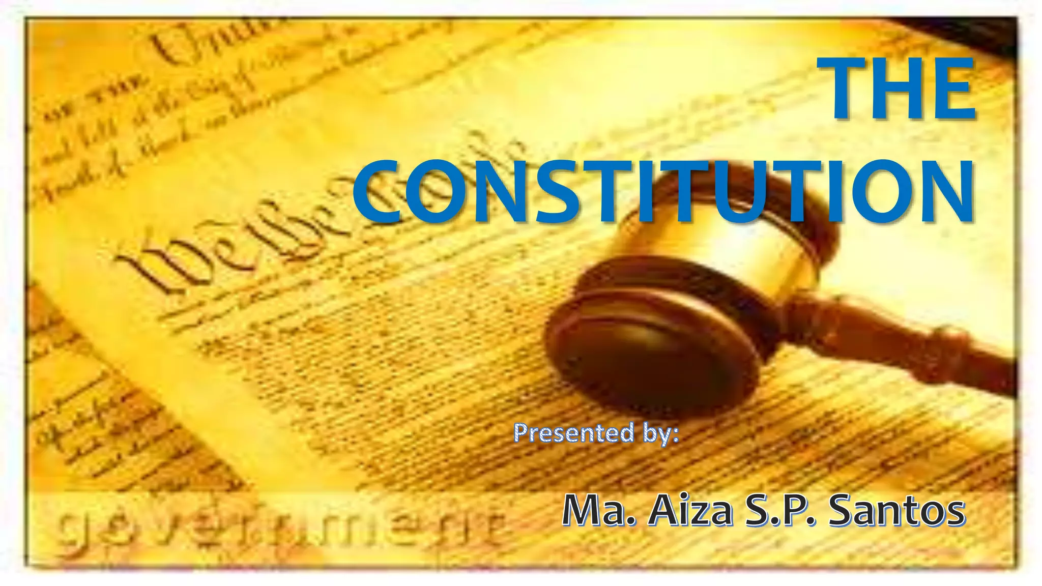 The Constitution- Foundations of Education | PPTX