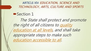 The Constitution- Foundations of Education | PPTX