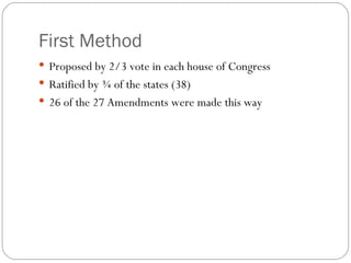 The Constitutional Amendment Process | PPT