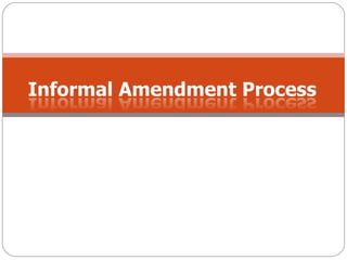 The Constitutional Amendment Process | PPT