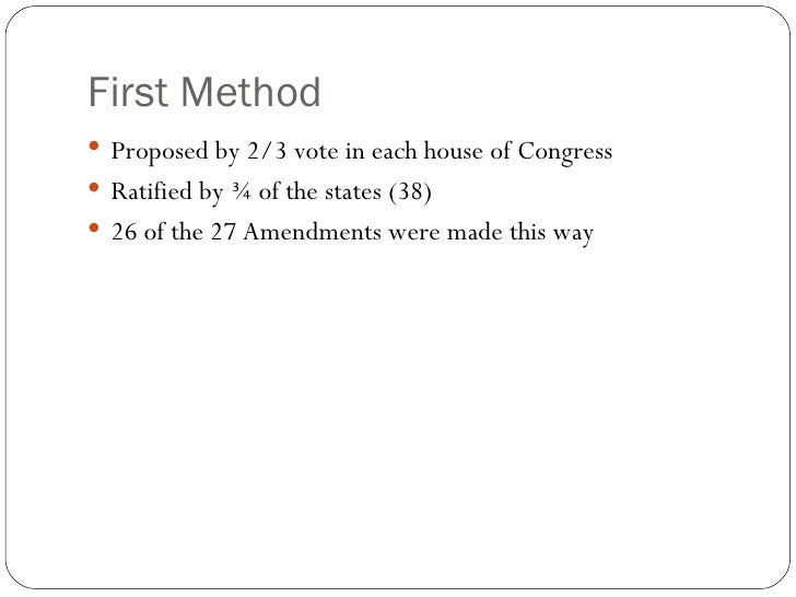 The Constitutional Amendment Process