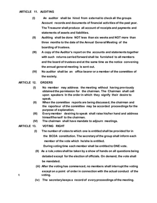 The constitution and rules of butsilitsa community development ...