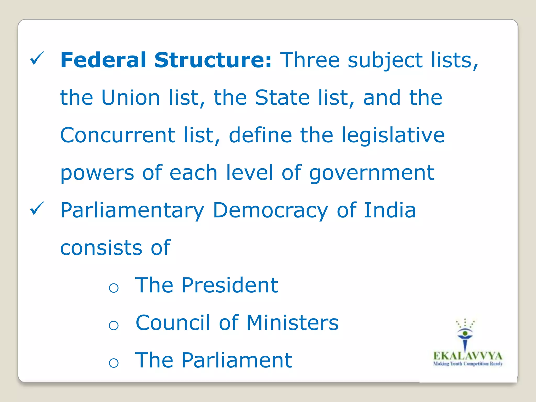 The constitution of india | PPTX