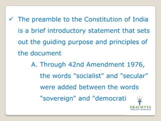 The constitution of india | PPTX