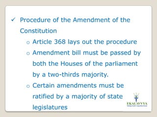 The constitution of india | PPTX