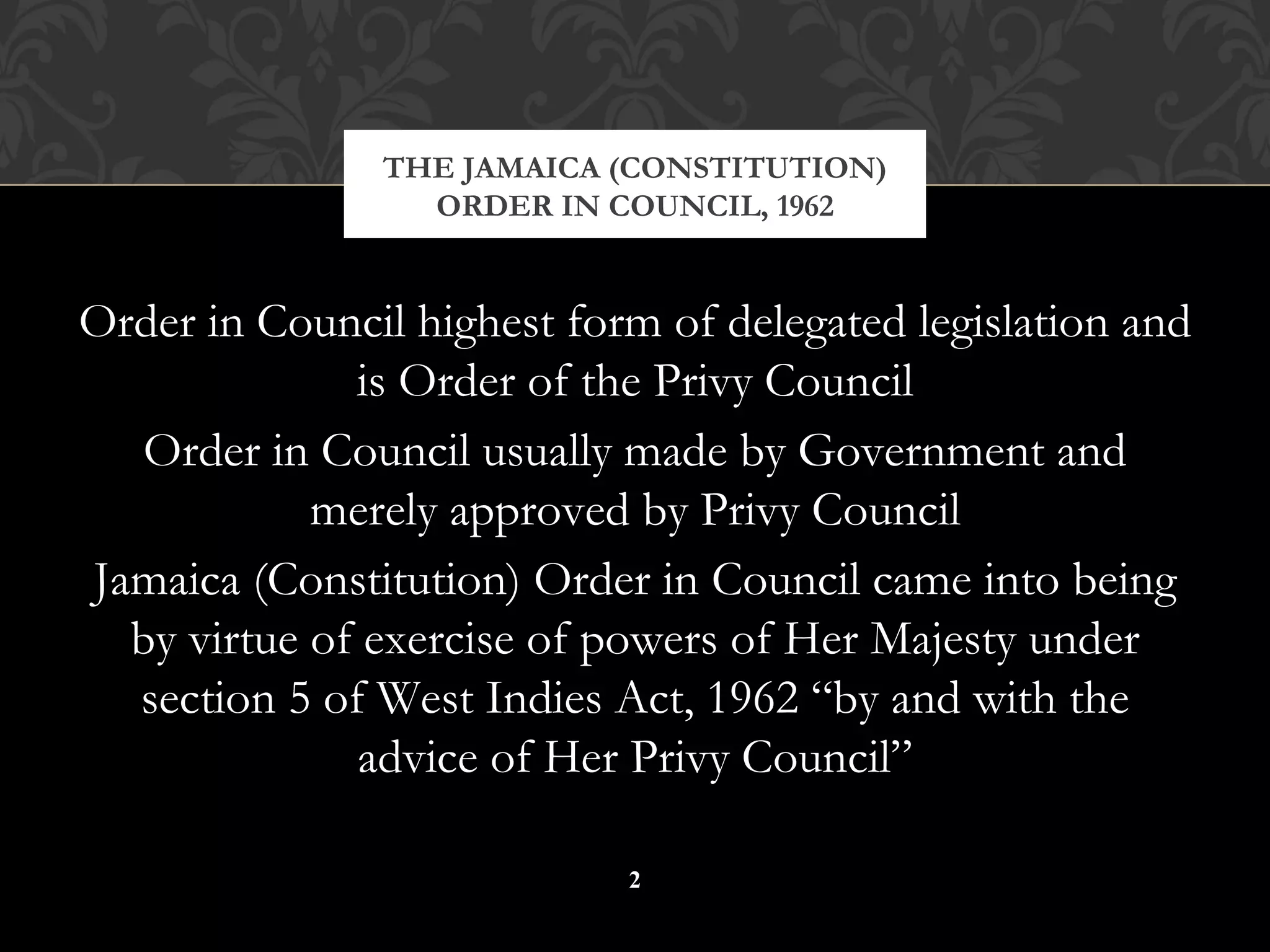 The constitution of jamaica | PPT