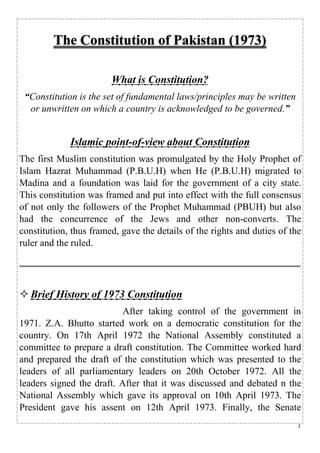 The constitution of pakistan | PDF