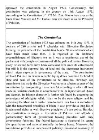 The constitution of pakistan | PDF
