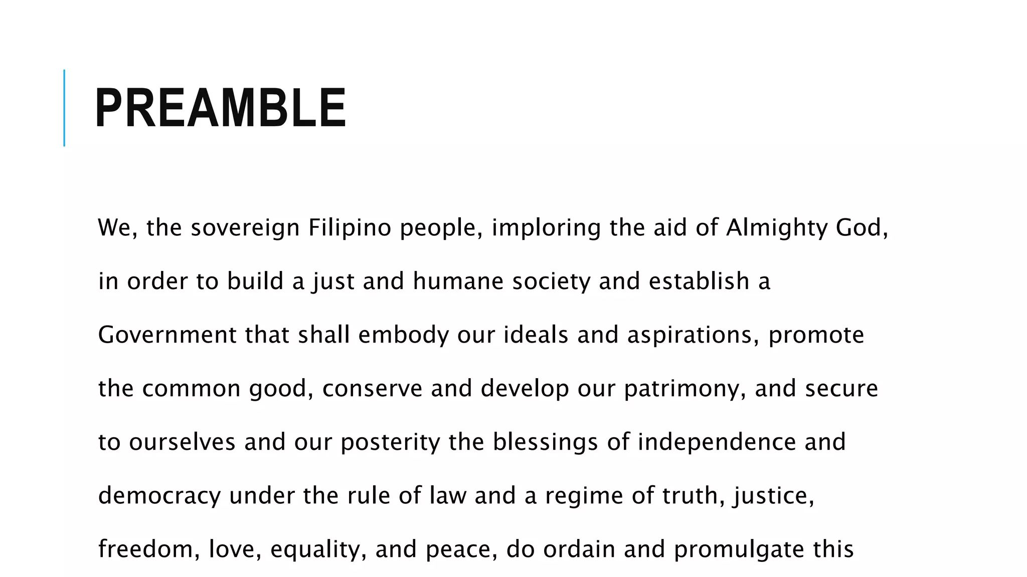 The constitution of the republic of the philippines | PPTX