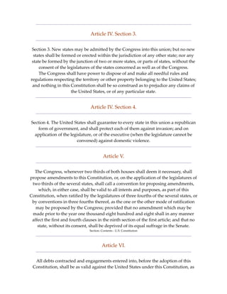 The Constitution of the United States of America | PDF