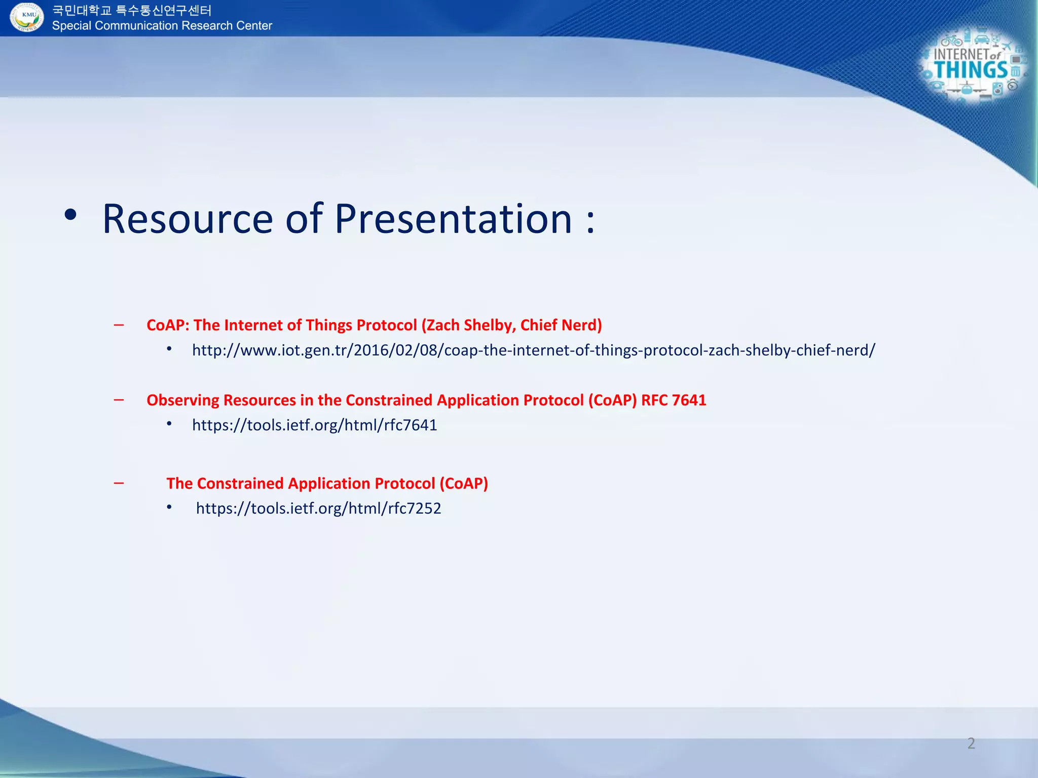 The constrained application protocol (coap) | PPT