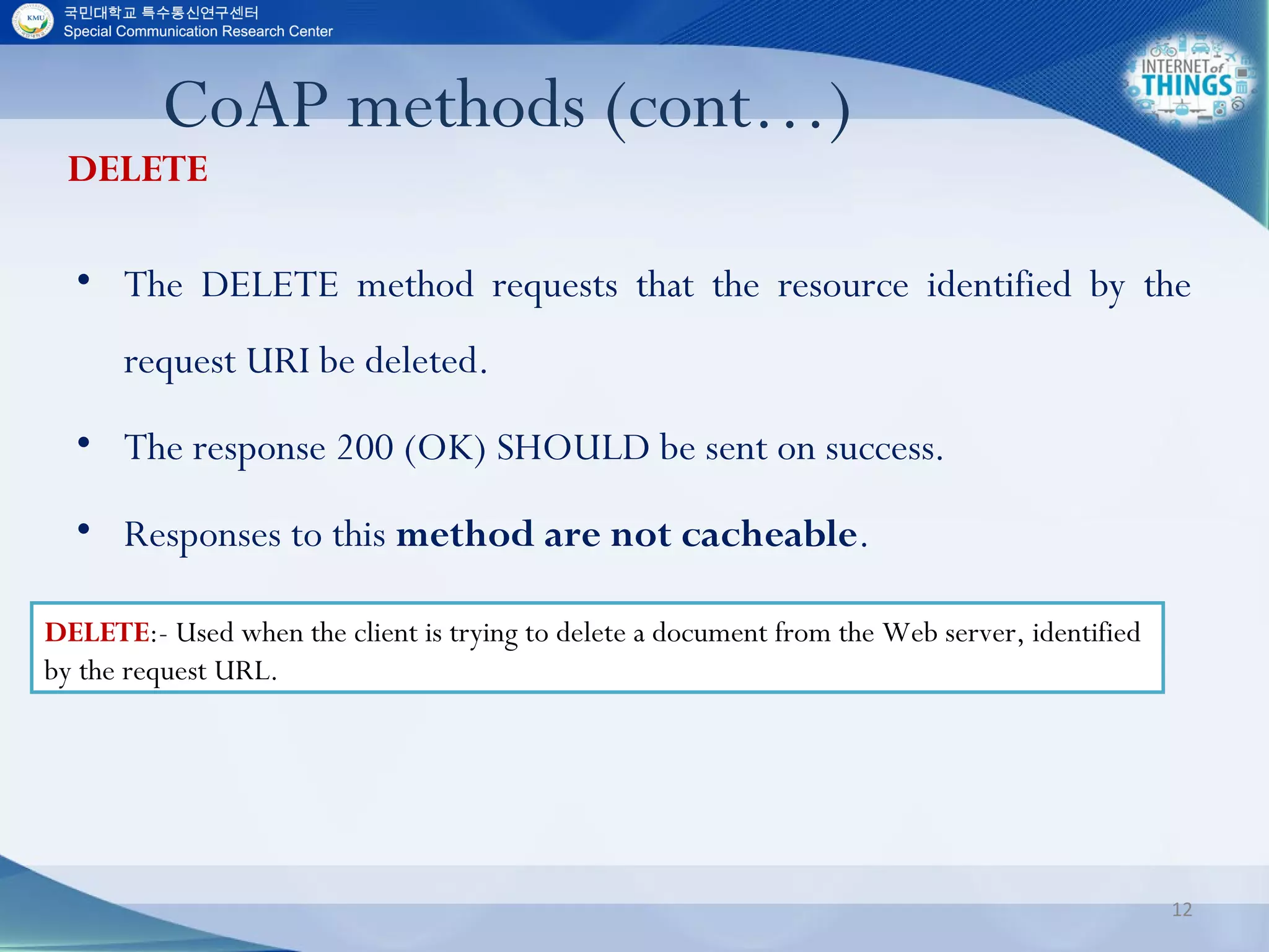 The constrained application protocol (coap) part 2 | PPT