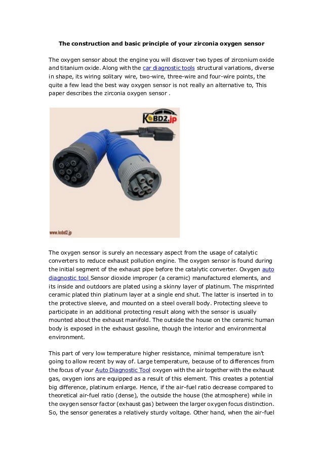 The Construction And Basic Principle Of Your Zirconia Oxygen Sensor