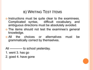Construction of a proper test | PPT