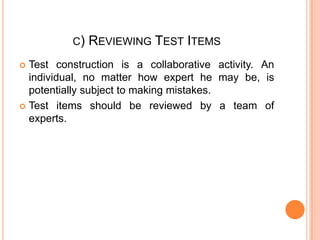 Construction of a proper test | PPT