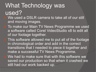 The Construction of Our Main TV News Programme | PPT