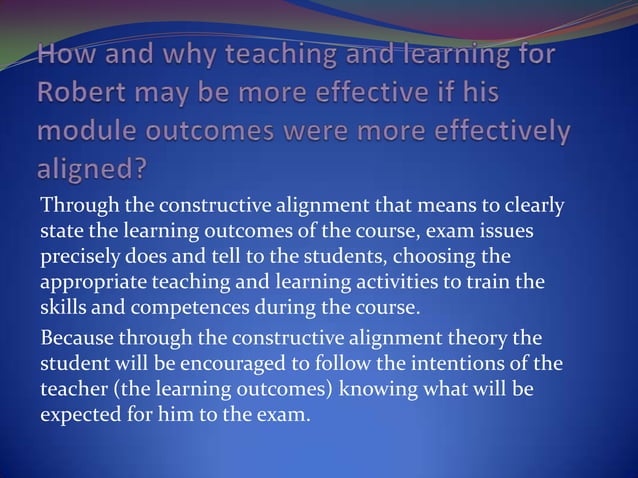 The Constructive Alignment Theory | PPTX | Educational Assessment ...