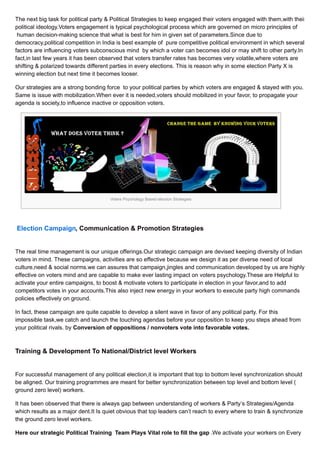 Political Consulting services To Manage Elections | PDF