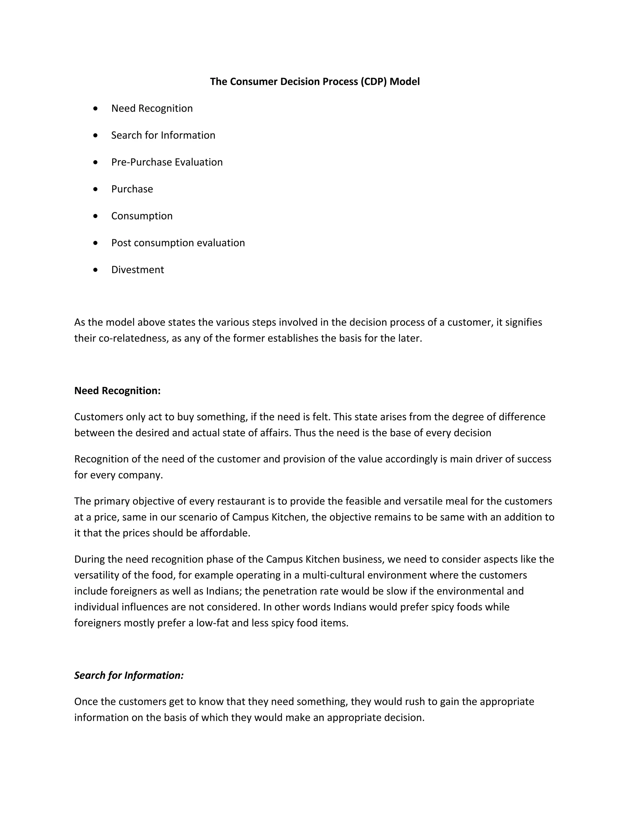 The consumer decision process | DOC