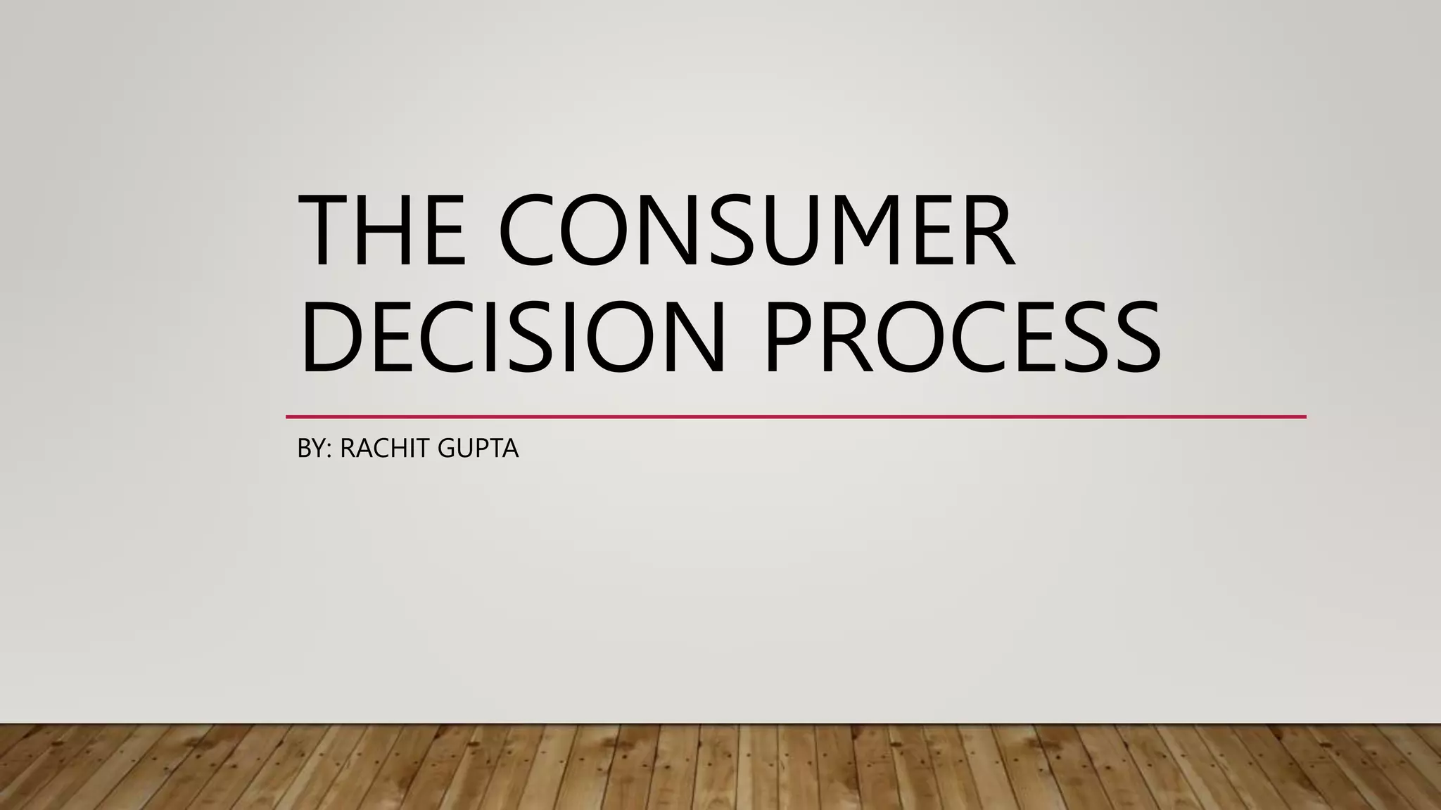The Consumer Decision Process | PPT