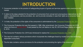 THE CONSUMER PROTECTION ACT of INDIA,2019.pptx