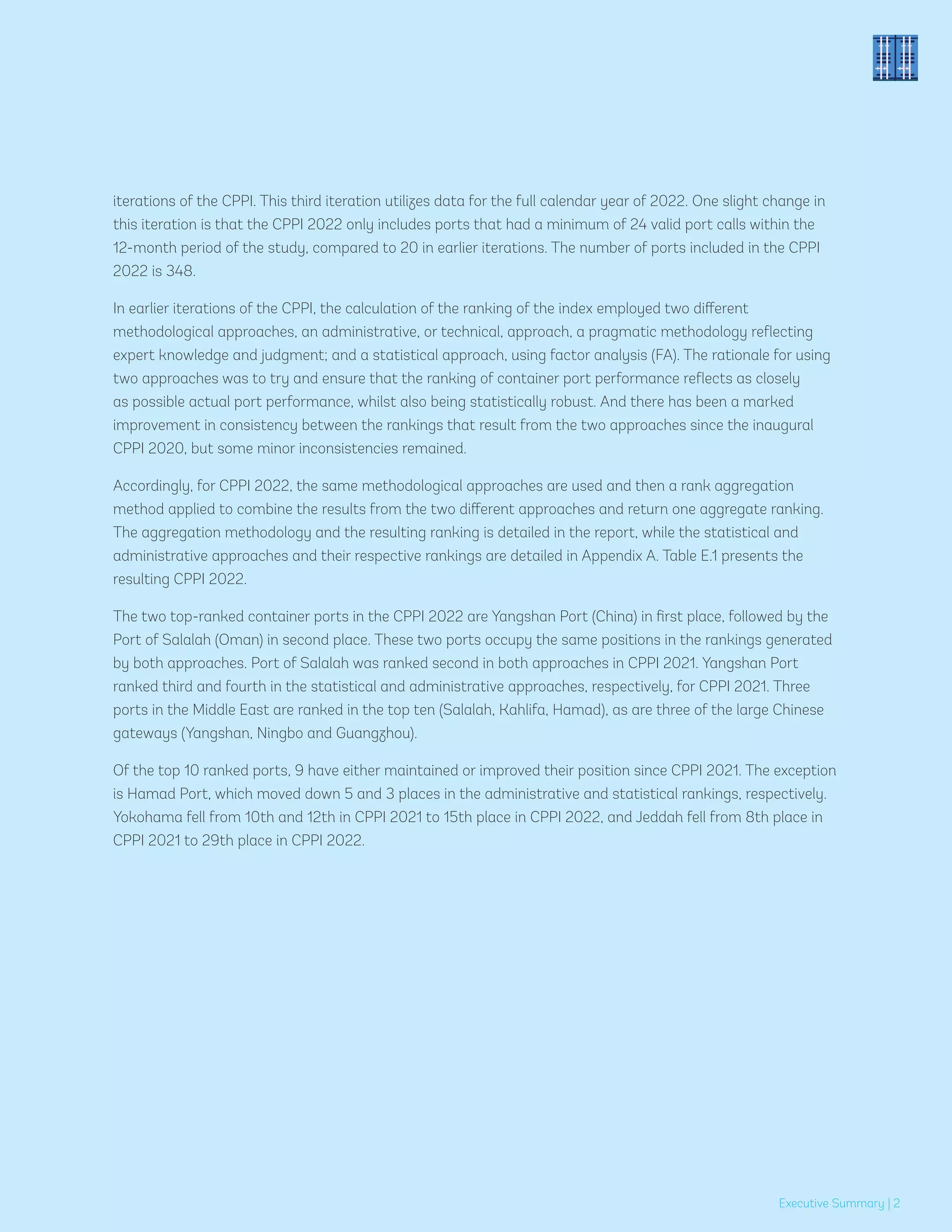 The Container Port Performance Index 2022 A Comparable Assessment Of