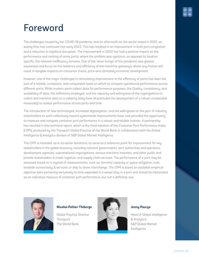 The Container Port Performance Index 2022 A Comparable Assessment Of