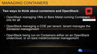 Containers #101 Meetup: Containers & OpenStack | PPT