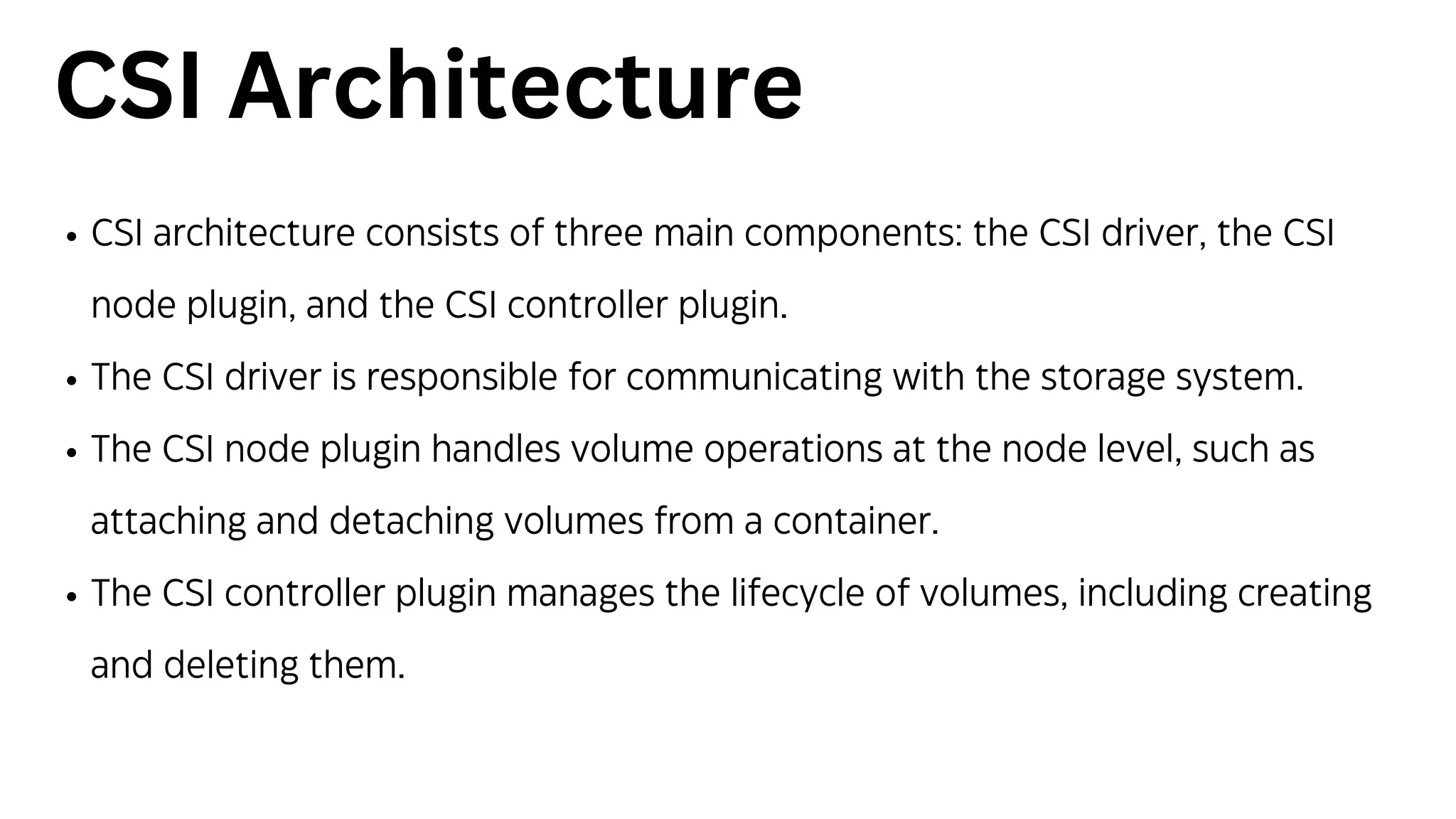 The Container Storage Interface (CSI) | PDF