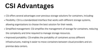 The Container Storage Interface (CSI) | PDF