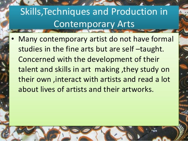 The Introduction to Contemporary Arts