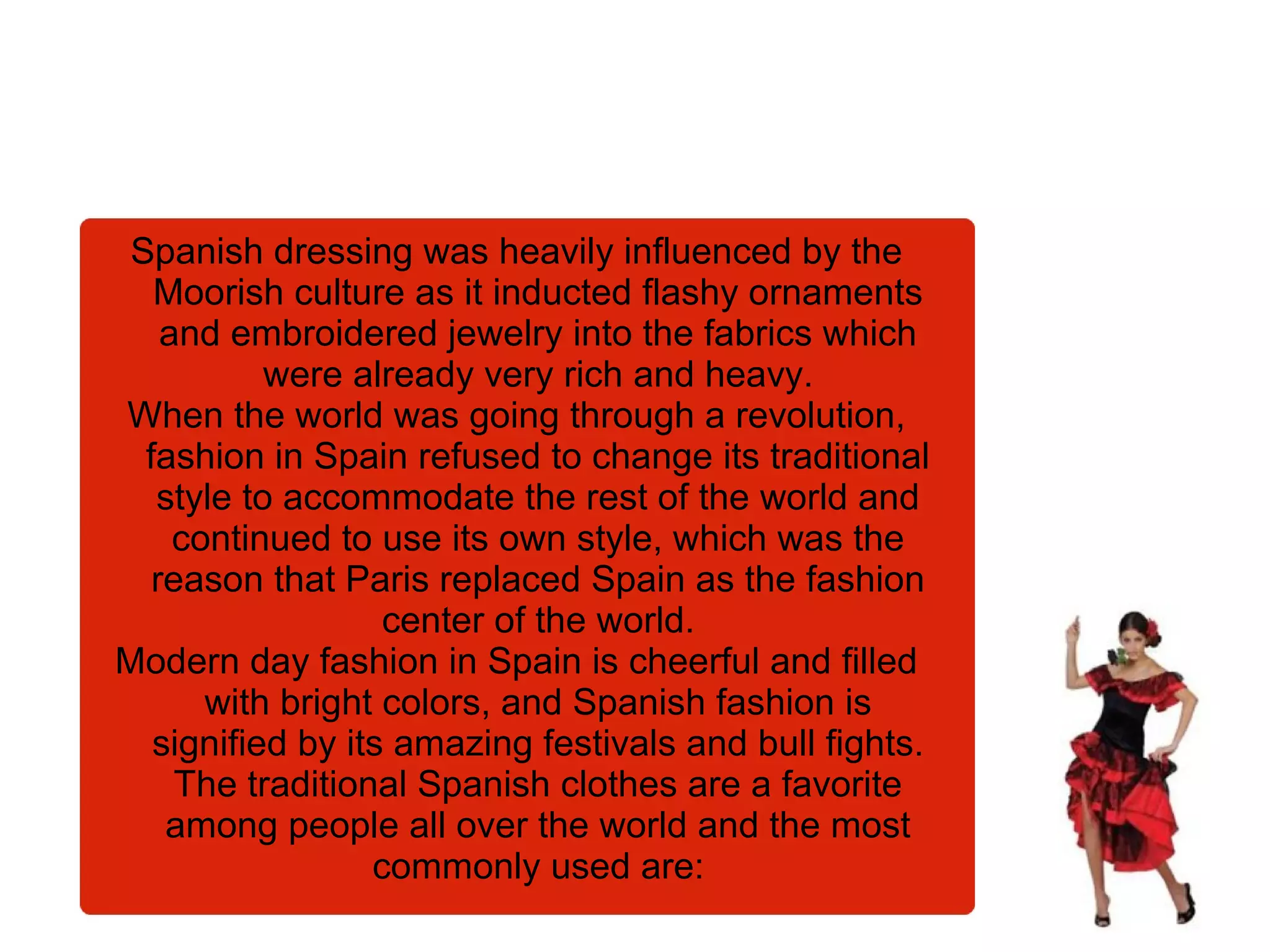 The contemporary colors of traditional spanish fashion | PPT