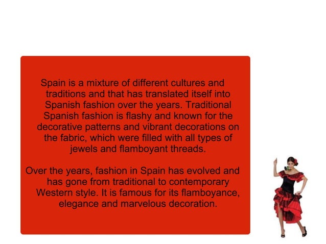The contemporary colors of traditional spanish fashion | PPT | Women\'s ...