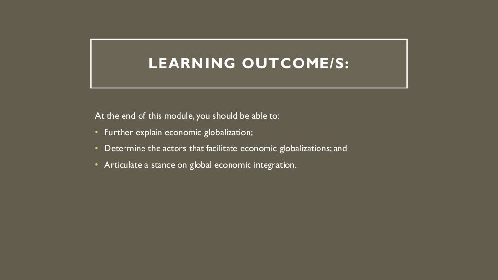 The Contemporary World Module 2 Global Economy | PDF