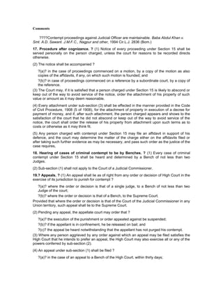 The contempt of courts act, 1971 | DOC
